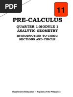 Q1 Pre-Calculus 11 Module 5 | PDF | Ellipse | Teaching Mathematics