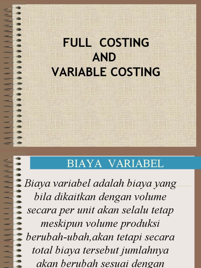 BAB 6 FULL Costing Dan Variabel Costing | PDF