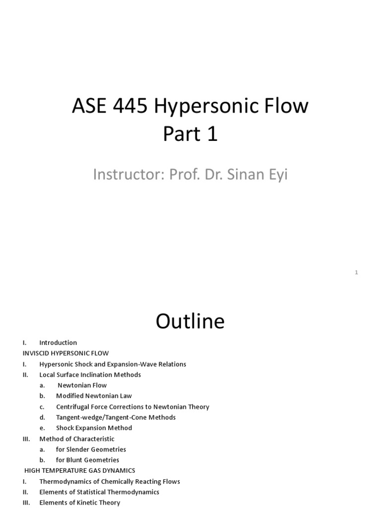 Hypersonic Flow Part 1 | PDF | Fluid Dynamics | Hypersonic Speed