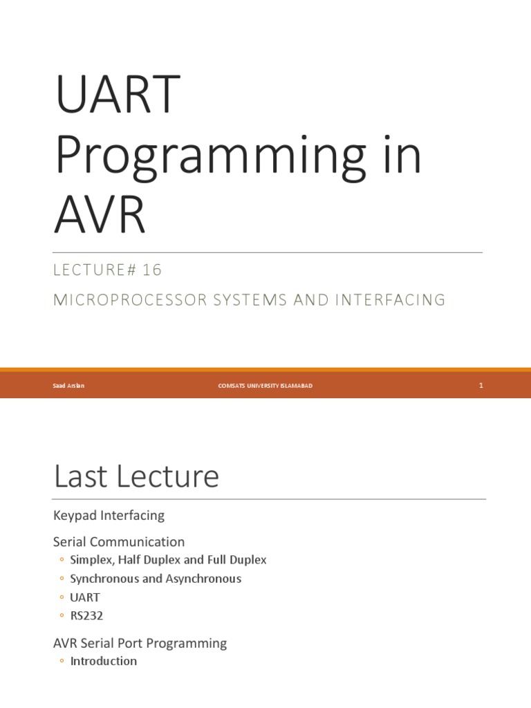 FA21 Lec16 2021-11-06 UART Programming | PDF | Computer Engineering ...