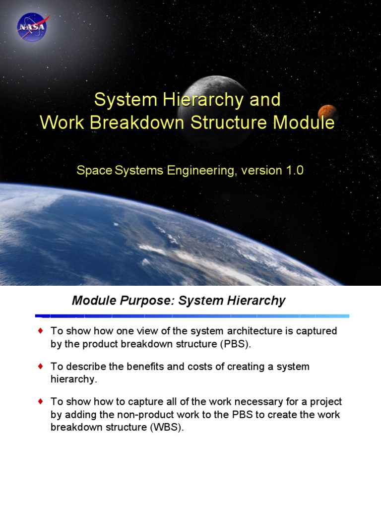 Sys-Hier-WBS - Module - V1.0 | PDF | System | Spacecraft