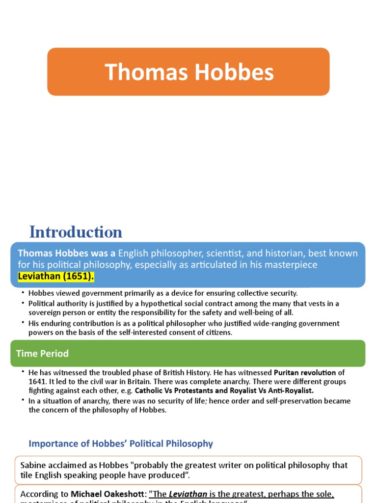 Hobbes | PDF | Political Philosophy | Thomas Hobbes