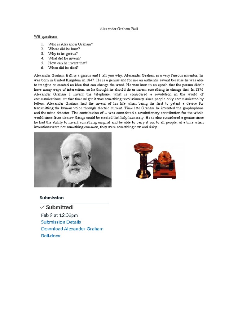 Alexander Graham Bell | PDF