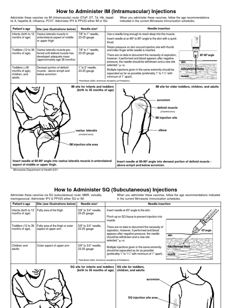 Intramuscular Injection Sites Children