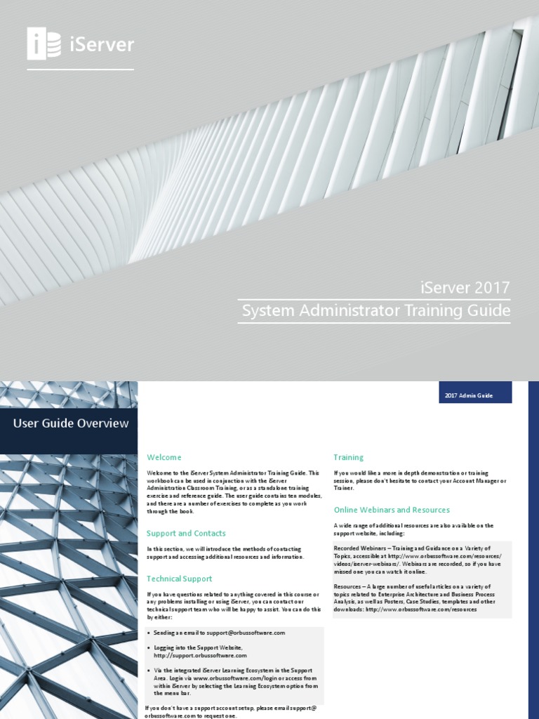IServer 2017 Admin Guide - System Administrator Training v0.3 ...