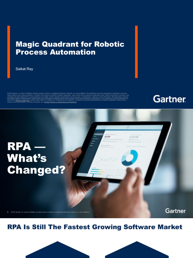 Magic Quadrant For Robotic Process Automation | PDF | Business | Computing