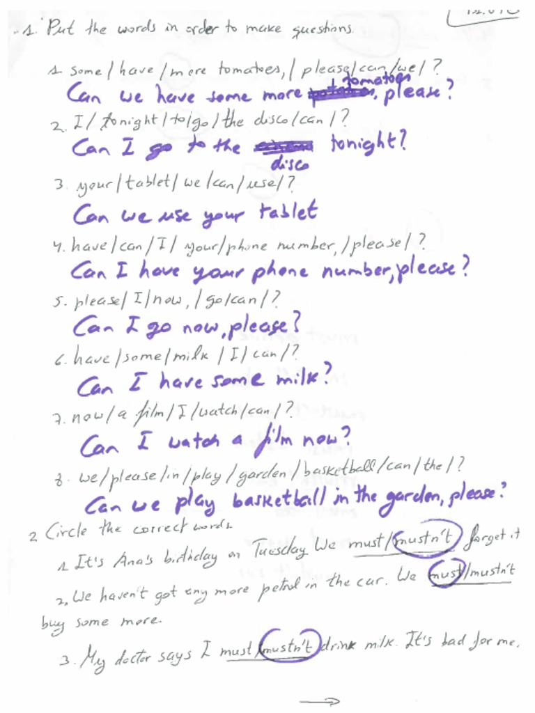 Teens 1 Unit 9 REPASO-ANSWERS | PDF