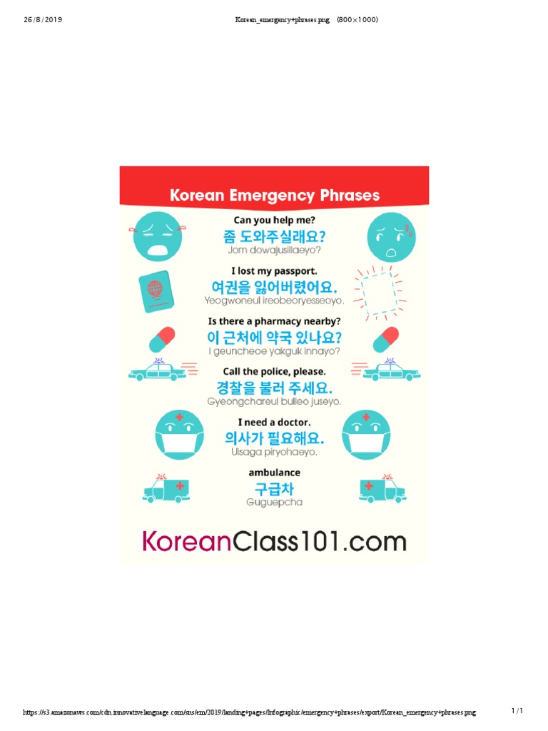 Korean Emergency+phrases | PDF