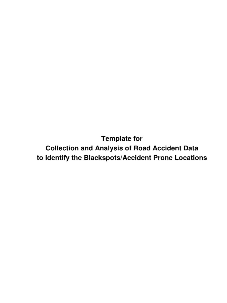 Road Accident Data Analysis Template | PDF | Traffic Collision | Road