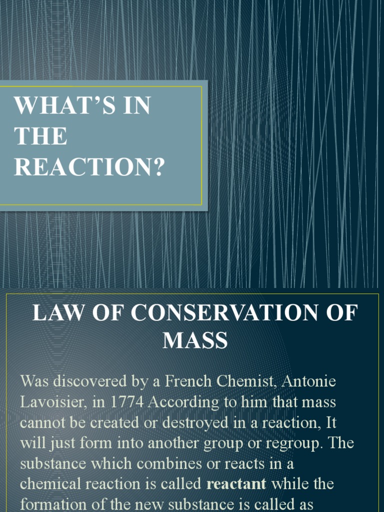 What'S in THE Reaction? | PDF | Chemical Reactions | Ion