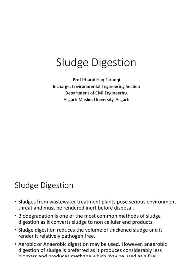 Sludge Digestion | PDF | Anaerobic Digestion | Sewage Treatment
