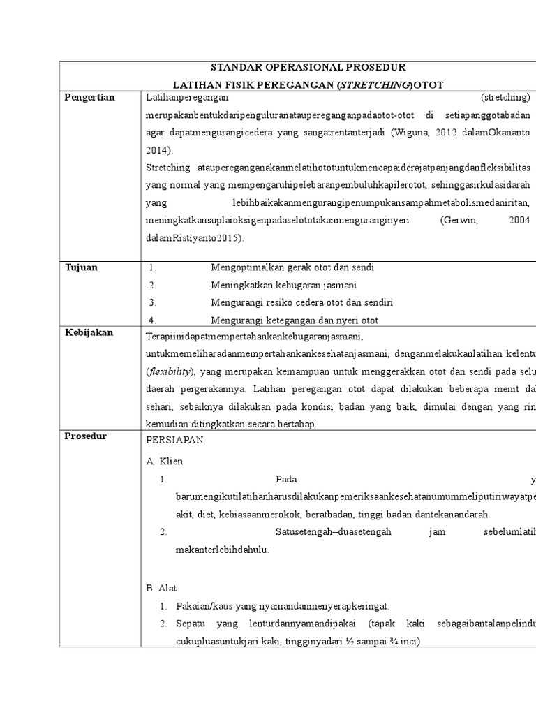 Sop Stretching | PDF