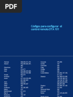 Codigos para Aire Acondicionado Usando Control Universal | PDF ...