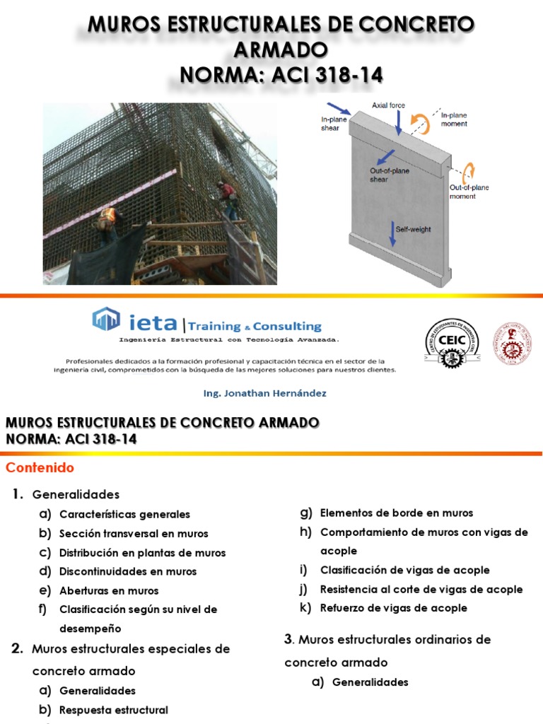 Diseño de Muros Estructurales de Concreto Armado - R0 | PDF | Concreto ...