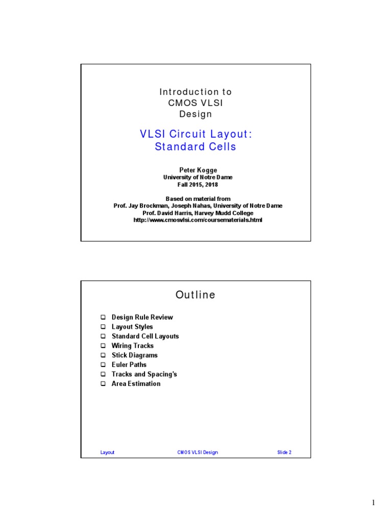 VLSI Circuit Layout: Standard Cells: Introduction To Cmos Vlsi Design ...