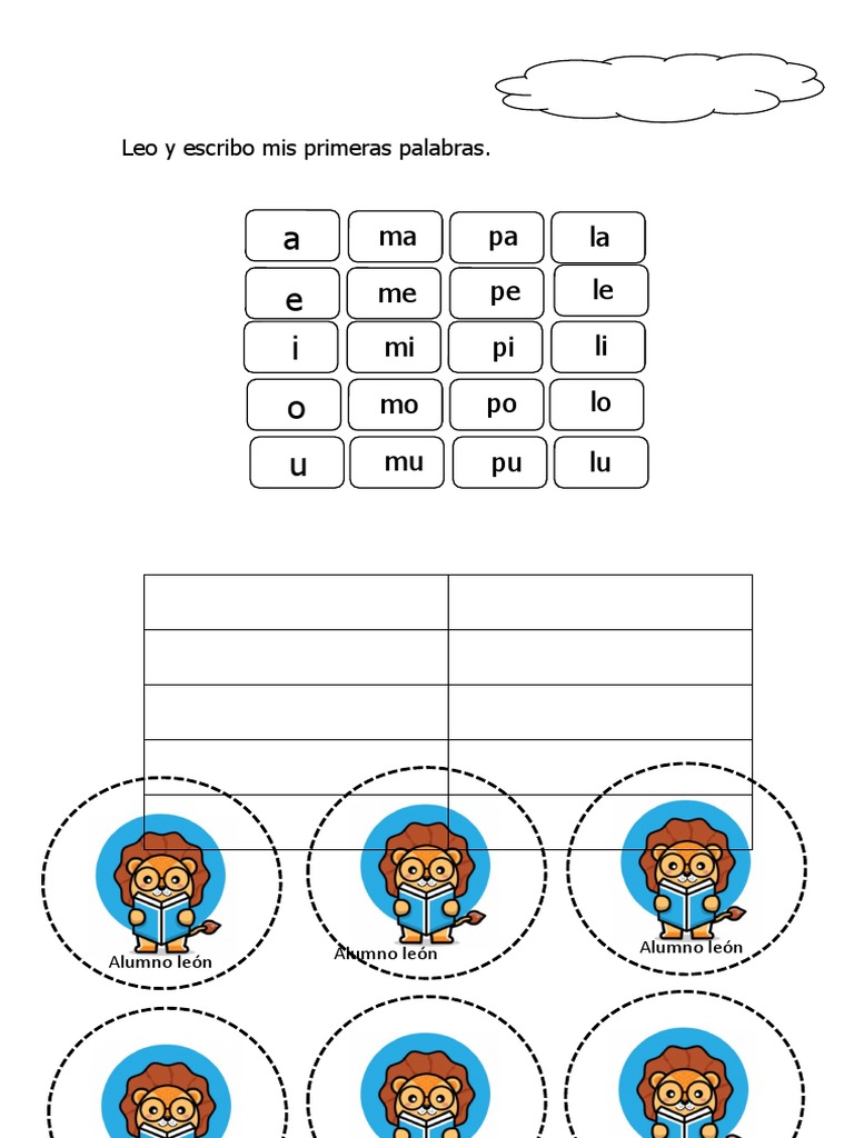 Leo y Escribo Mis Primeras Palabras | PDF