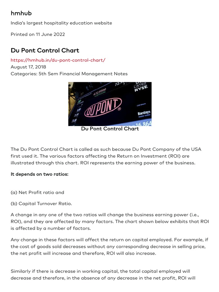 Du Pont Control Chart Explained | PDF | Finance & Money Management
