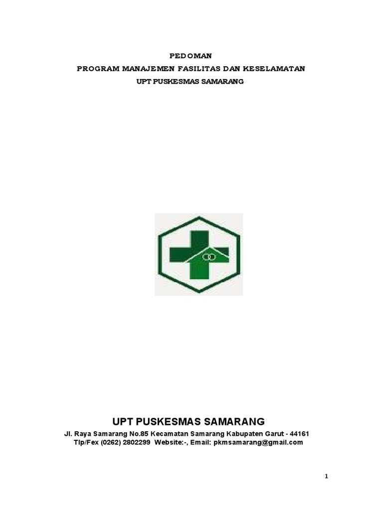 Pedoman Manajemen Fasilitas Puskesmas | PDF