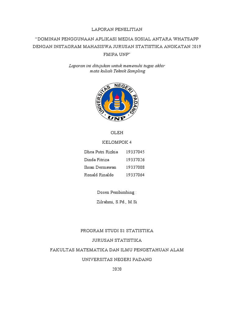 Laporan Teknik Sampling | PDF
