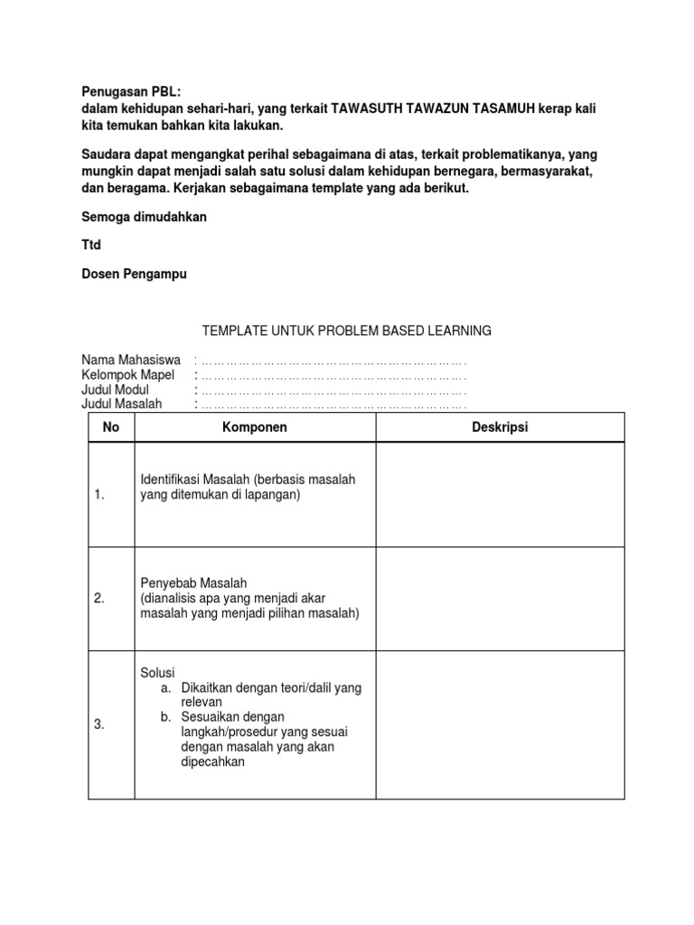 Contoh Analisis PJBL | PDF