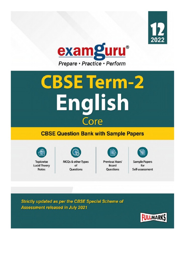 Examguru English Core Class 12 Term 2 Book | PDF