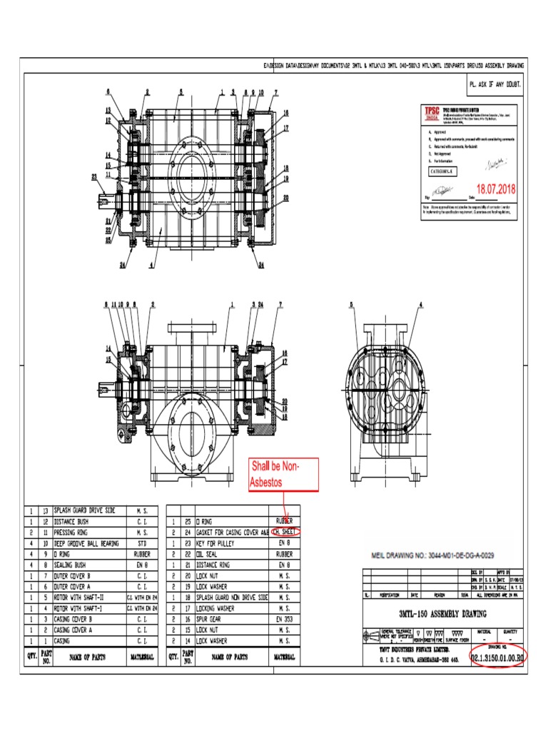 150 Assembly Drawing | PDF