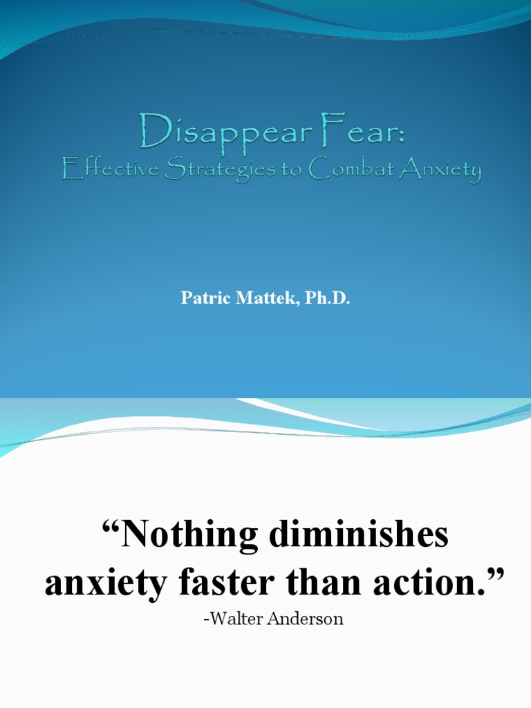 Disappear Fear 2018 | PDF | Anxiety Disorder | Mental Disorder