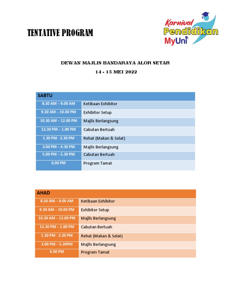 Aturcara Program Kedah | PDF | Malaysia