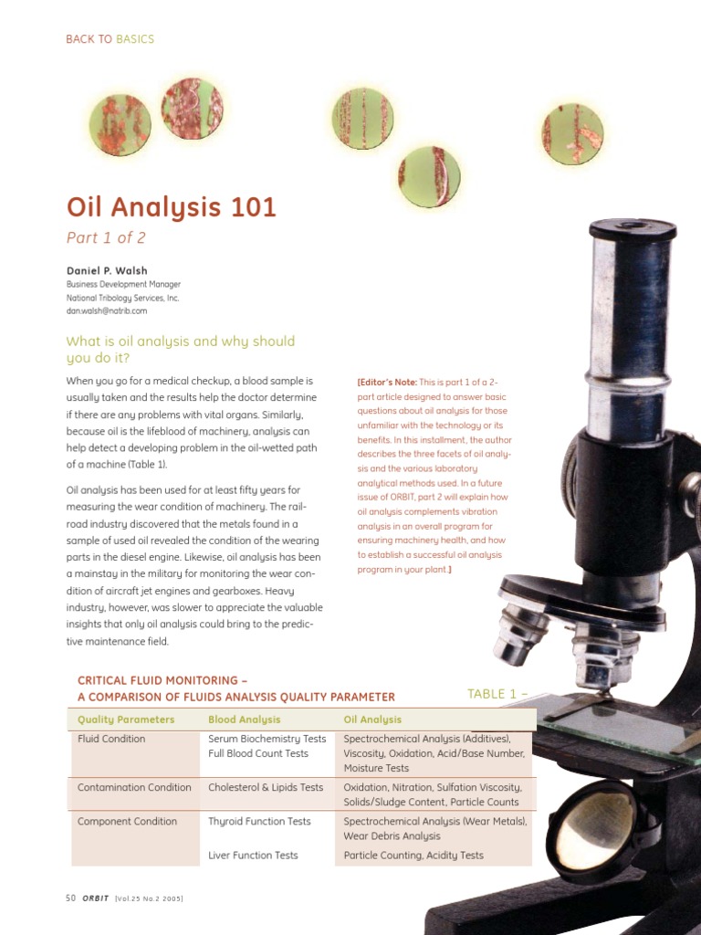 Oil Analysis | PDF | Lubricant | Wear