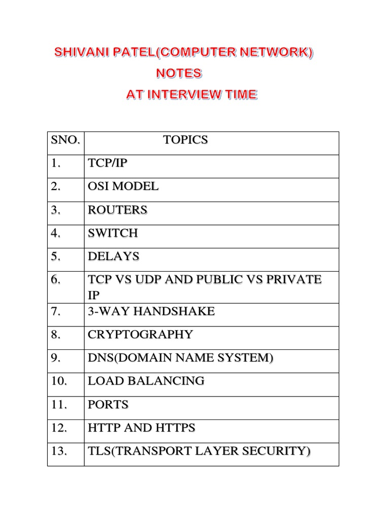 Complete Notes of Computer Network at Interview Time 1648549011 | PDF