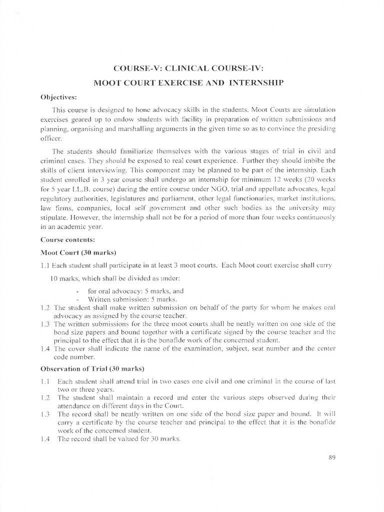 Syllabus of Clinical Course IV of KSLU | PDF