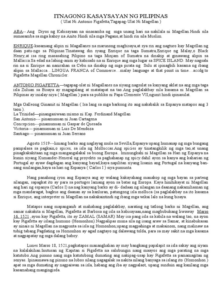 Itnagong Kasaysayan NG Pilipinas | PDF