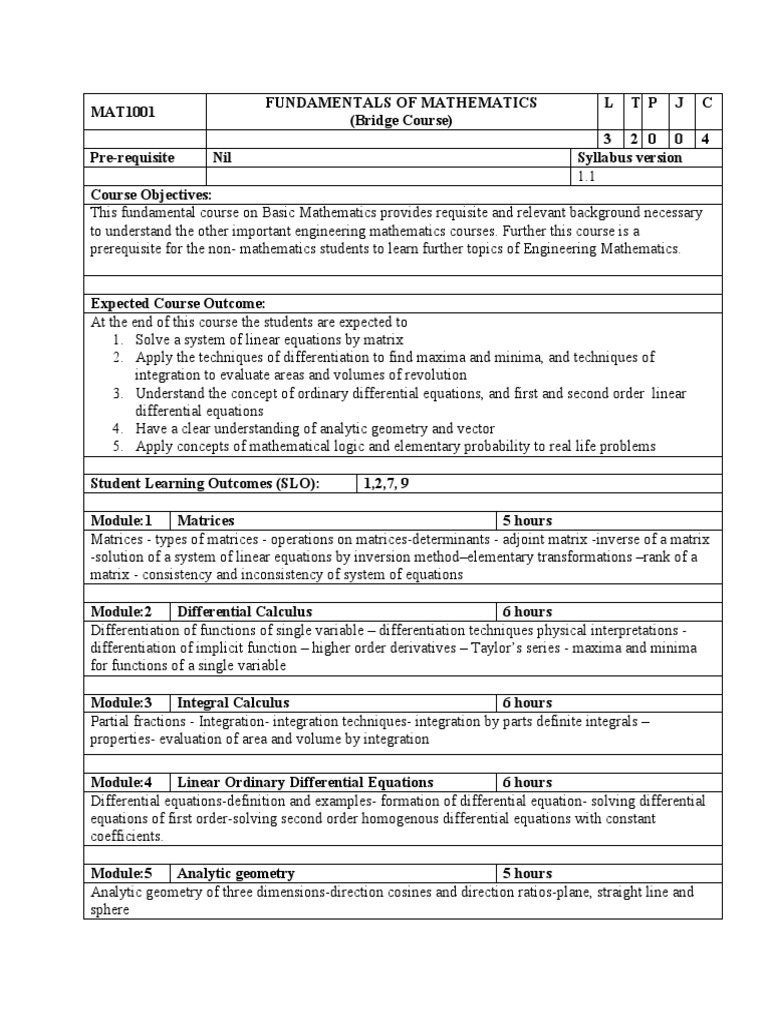 Mat1001 Fundamentals-Of-Mathematics TH 1.1 47 Mat1001 | PDF ...