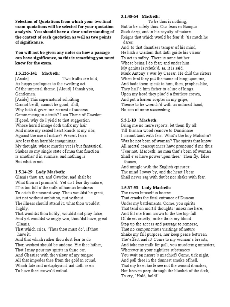 Macbeth | PDF | Macbeth | Shakespearean Tragedies