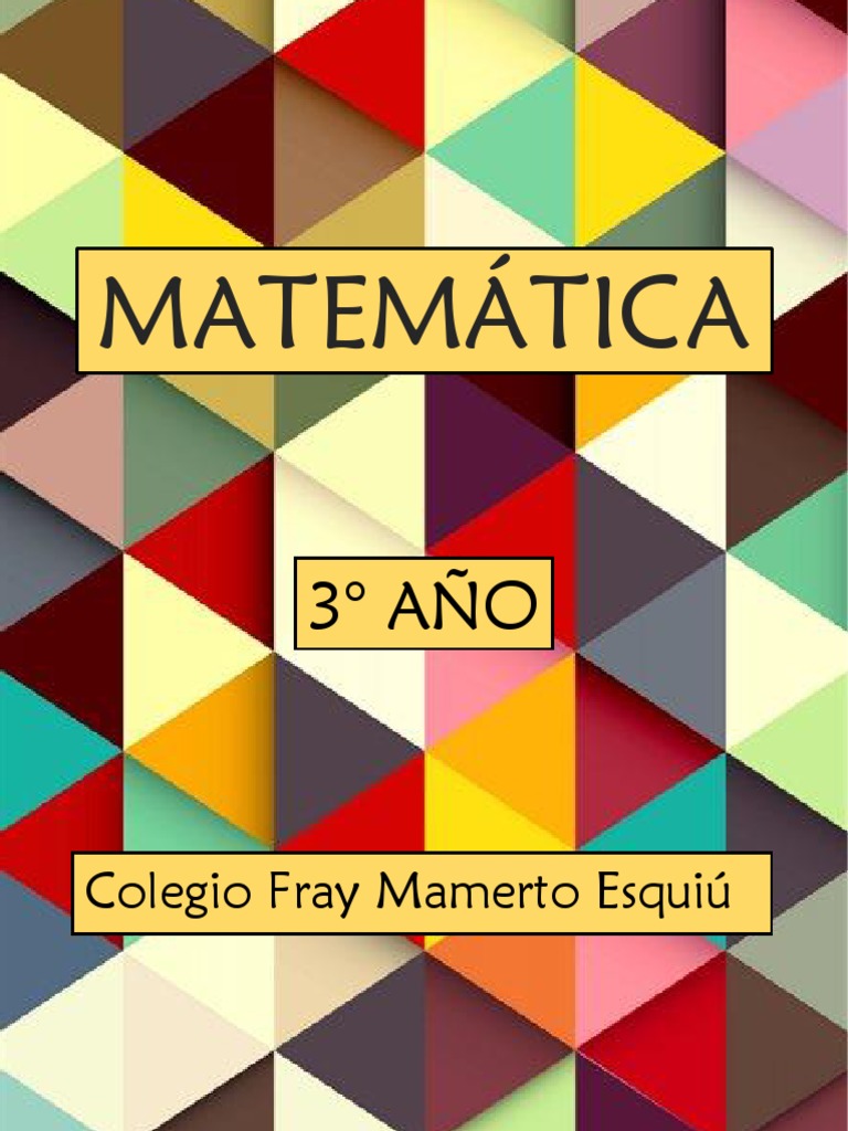 LIBRO MATEMÁTICA 3ERO 2022 | PDF | Números | Función (Matemáticas)