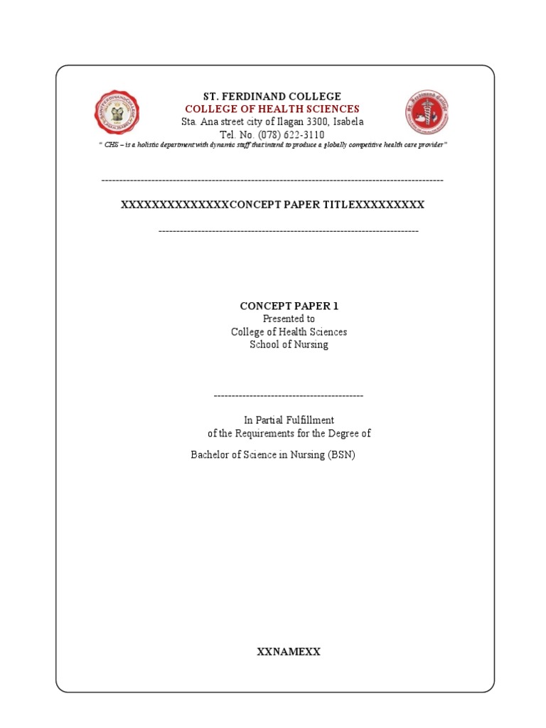 Concept Paper Nursing Research 1 Template | PDF | Cognition | Science