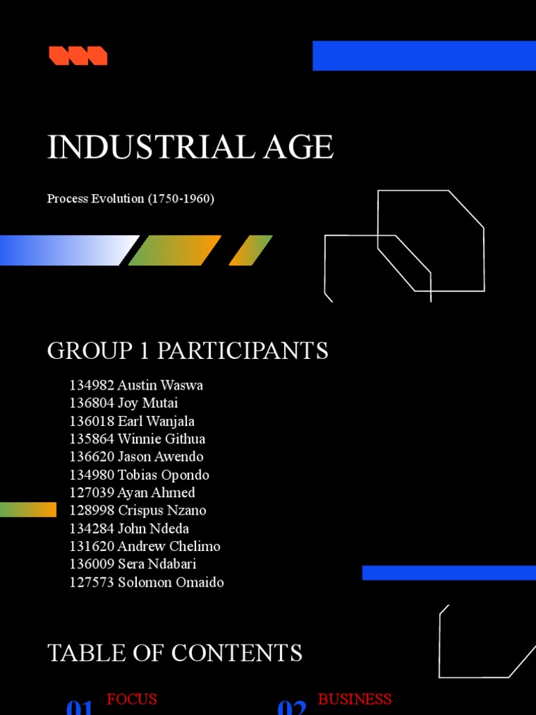 INDUSTRIAL AGE Process Evolution (1750-1960 | PDF | Industrial ...