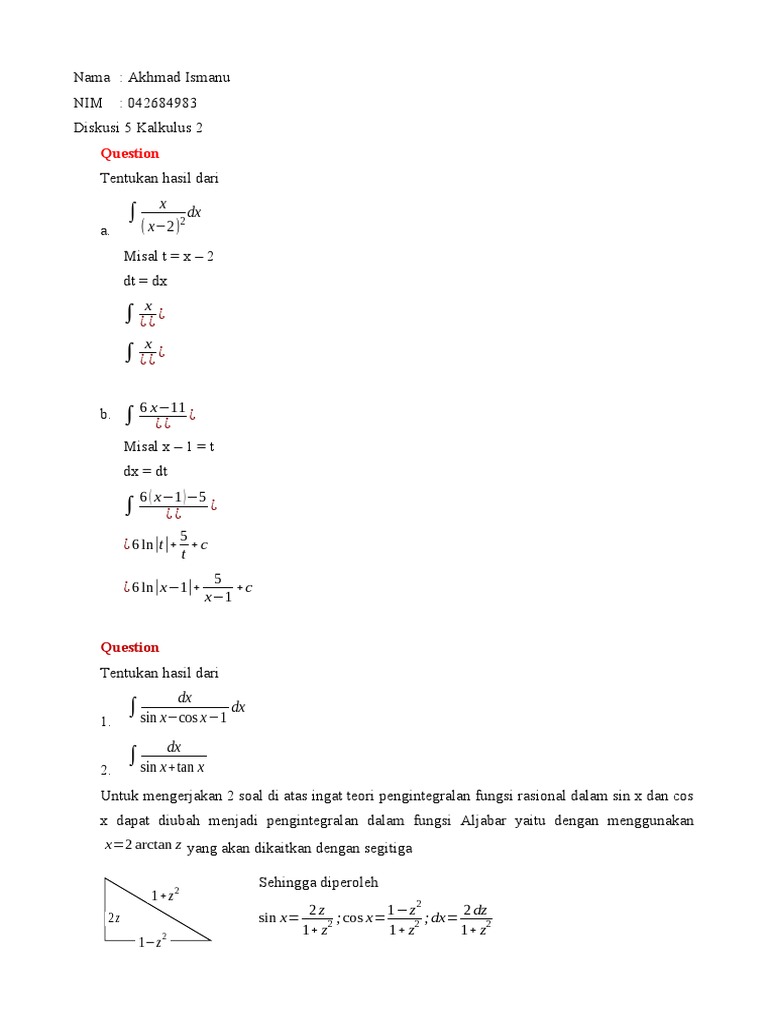 Diskusi 5 Kalkulus 2 | PDF