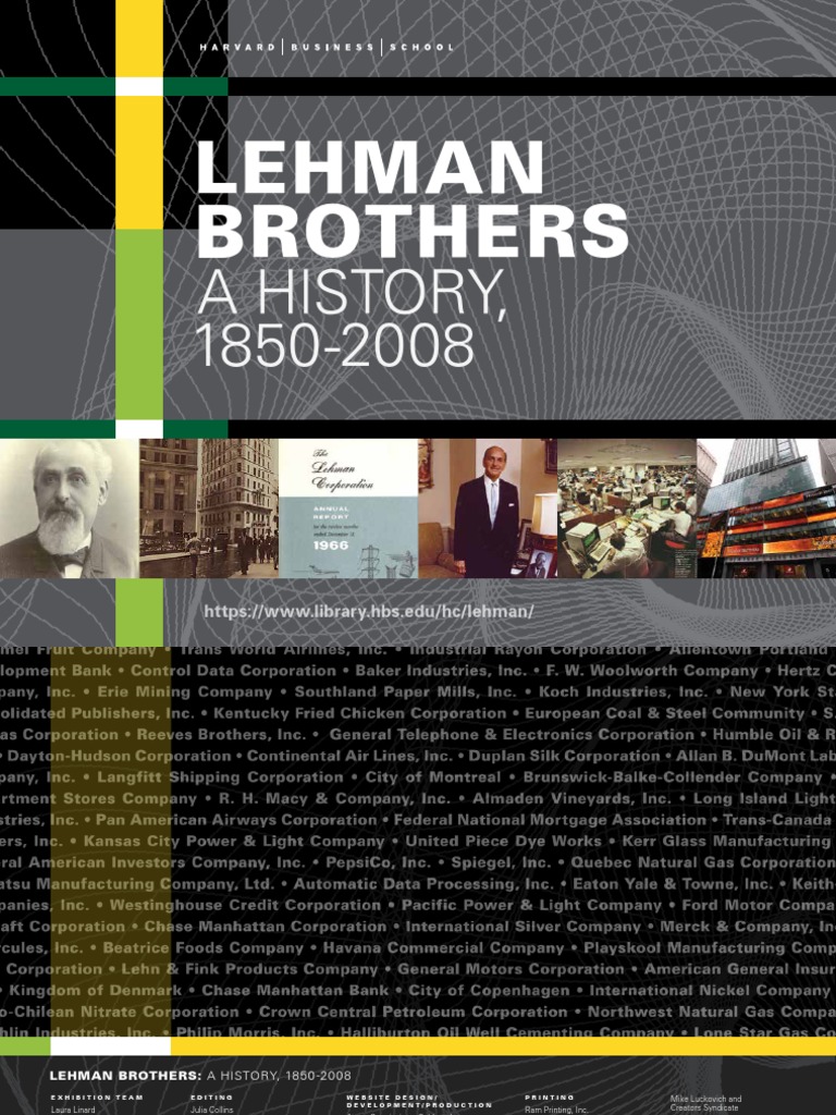 Lehman Brothers: A History, 1850-2008 | PDF | Lehman Brothers ...