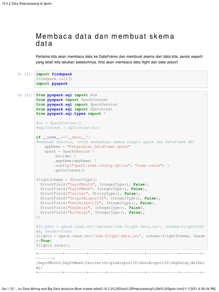 19.3.2 Data Preprocessing Di Spark | PDF | Apache Spark | Computing
