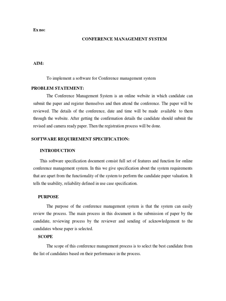 Conference Management System Package Diagram Conference Mana