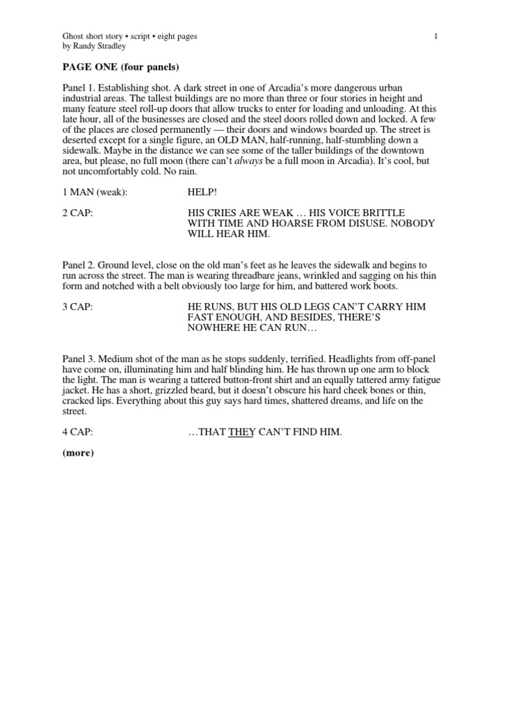 Ghost Sample Comic Script | PDF | Ghosts | Leisure