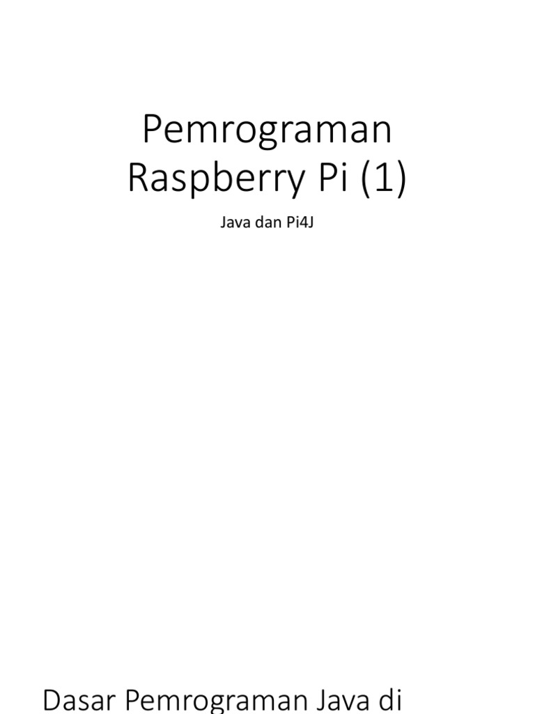 Pemrograman Raspberry Pi (1) : Java Dan Pi4J | PDF | Raspberry Pi | Electrical Engineering