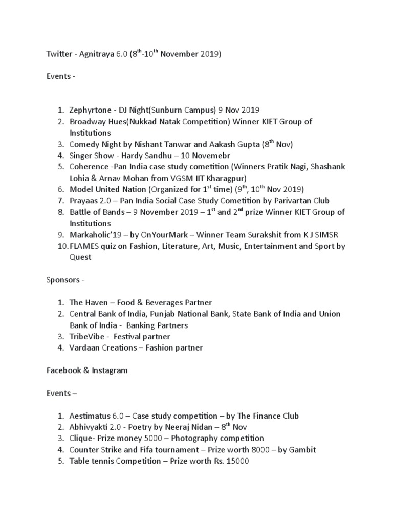 Agnitraya SocialHandleResearch | PDF