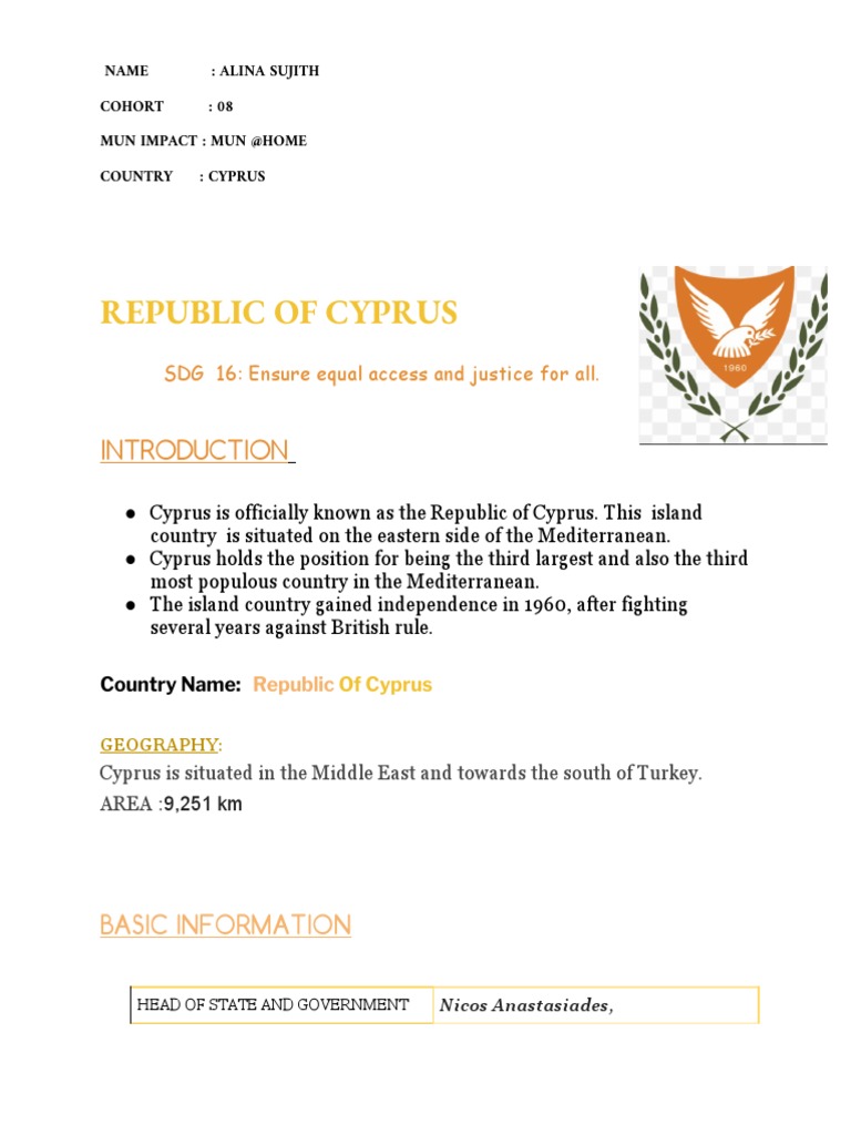 Research On Cyprus | PDF | Cyprus | Gross Domestic Product