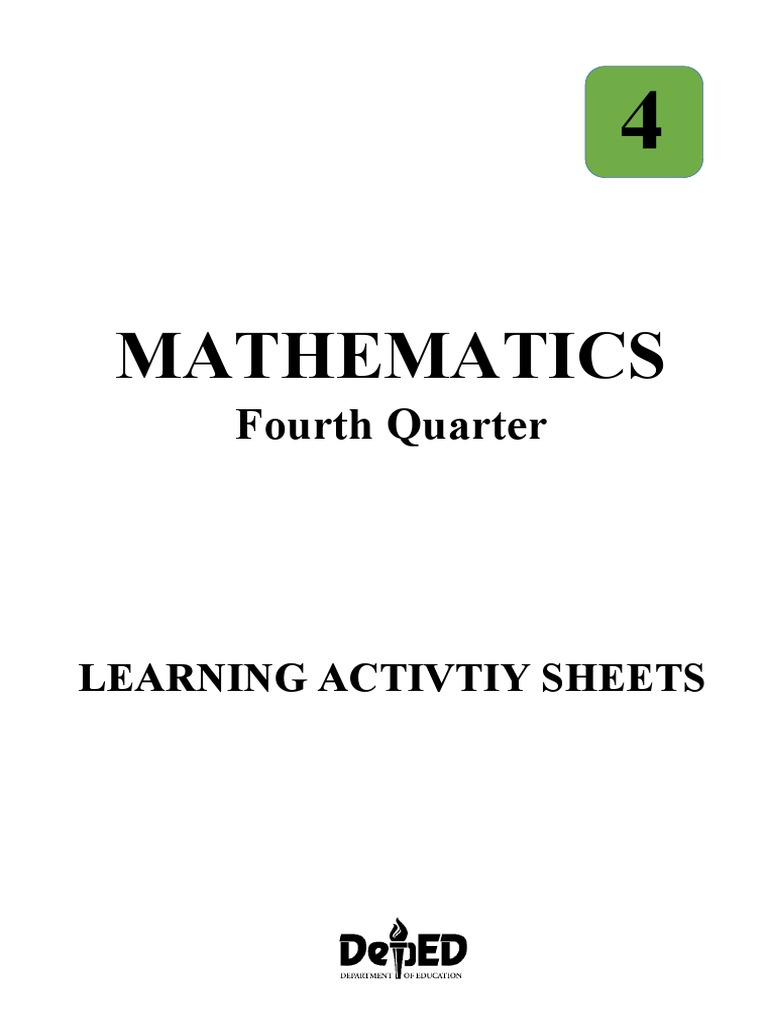 Mathematics: Fourth Quarter | PDF | Chart | Cartesian Coordinate System