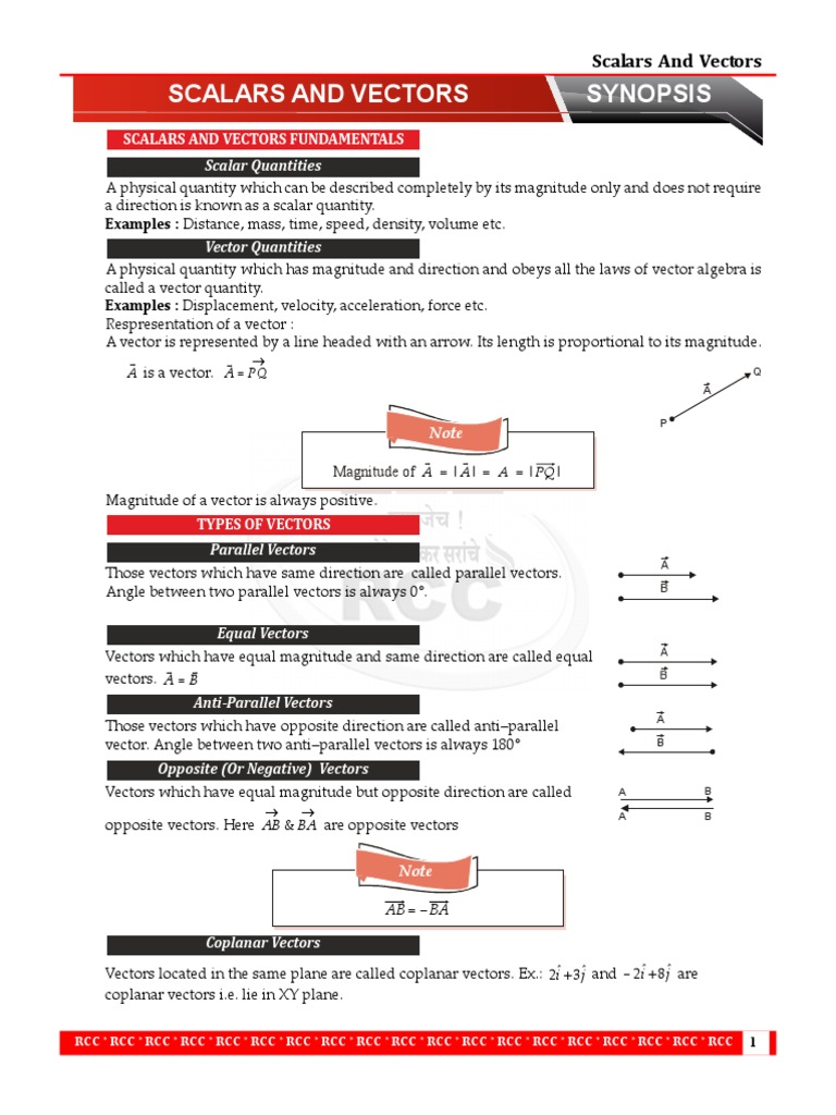 Scalars Vectors Pdf Euclidean Vector Rotation Around A Fixed Axis