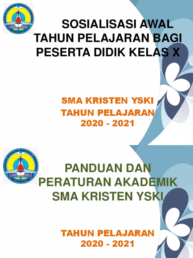 Panduan Sosialisasi Kelas X SMA YSKI | PDF