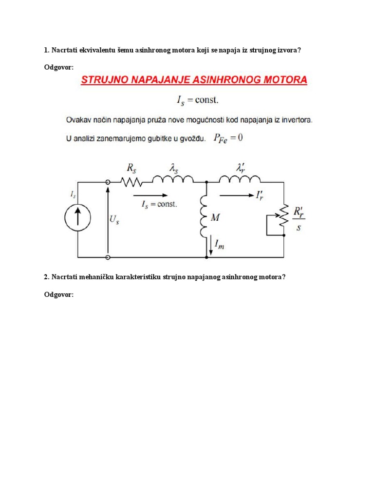 Elektromotorni Pogoni Skripta Za AM | PDF