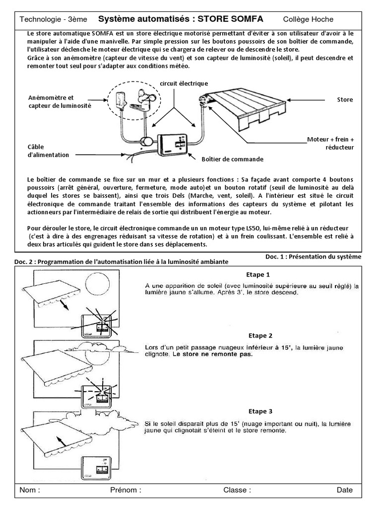 Correction DM Store Somfa | PDF | Automatisation | Interrupteur